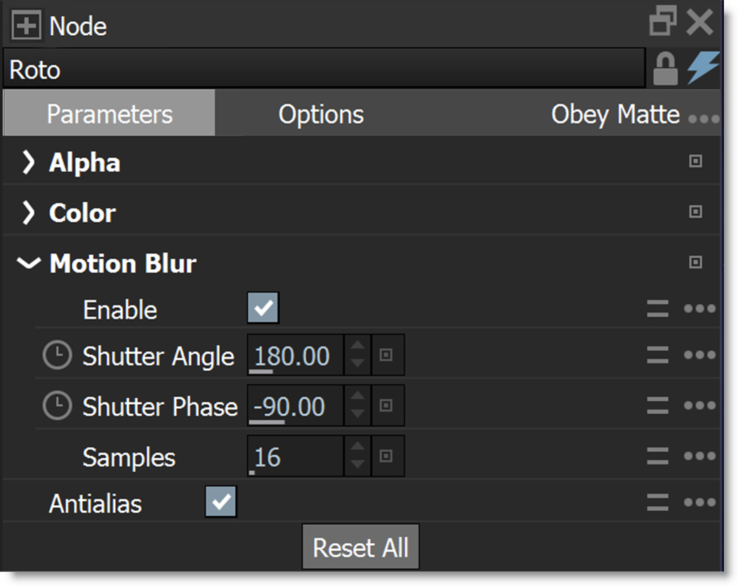 Toolbar, Node and Object Parameters, Presets